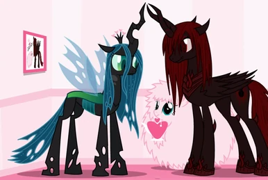 Queen Chrysalis And Fluffle Puff Kiss