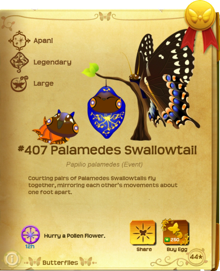 Palamedes Swallowtail Butterfly