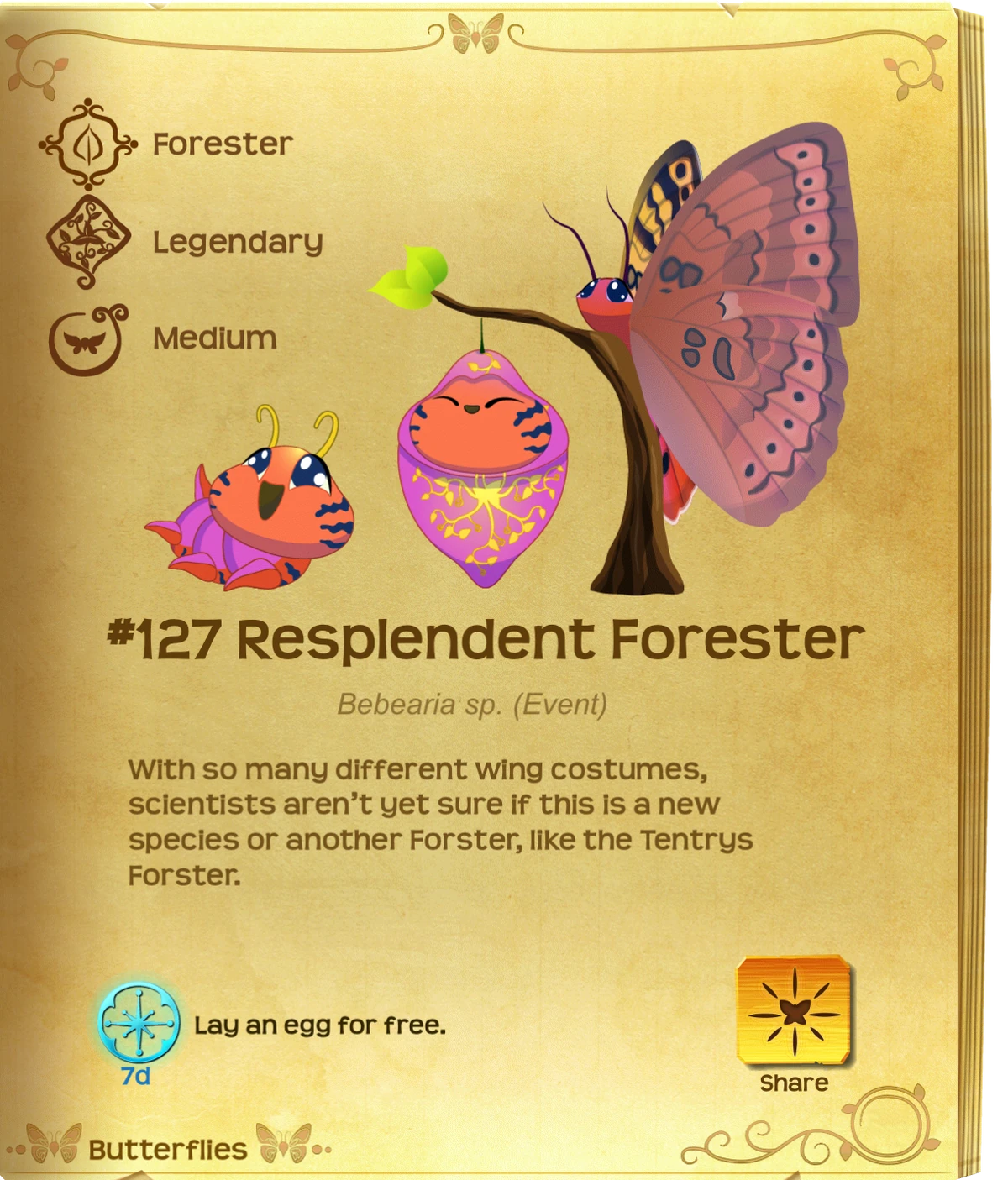 Resplendent Forester | Flutter Butterfly Sanctuary Wiki | Fandom