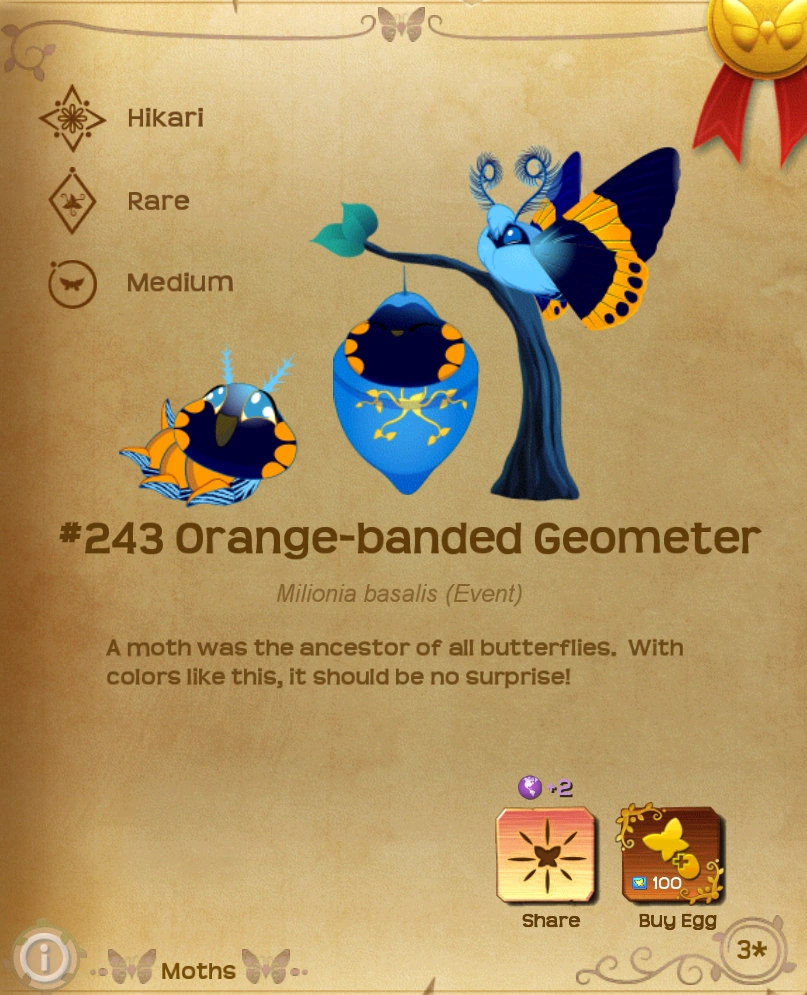 Orange-banded Geometer | Flutter: Starlight Wikia | Fandom
