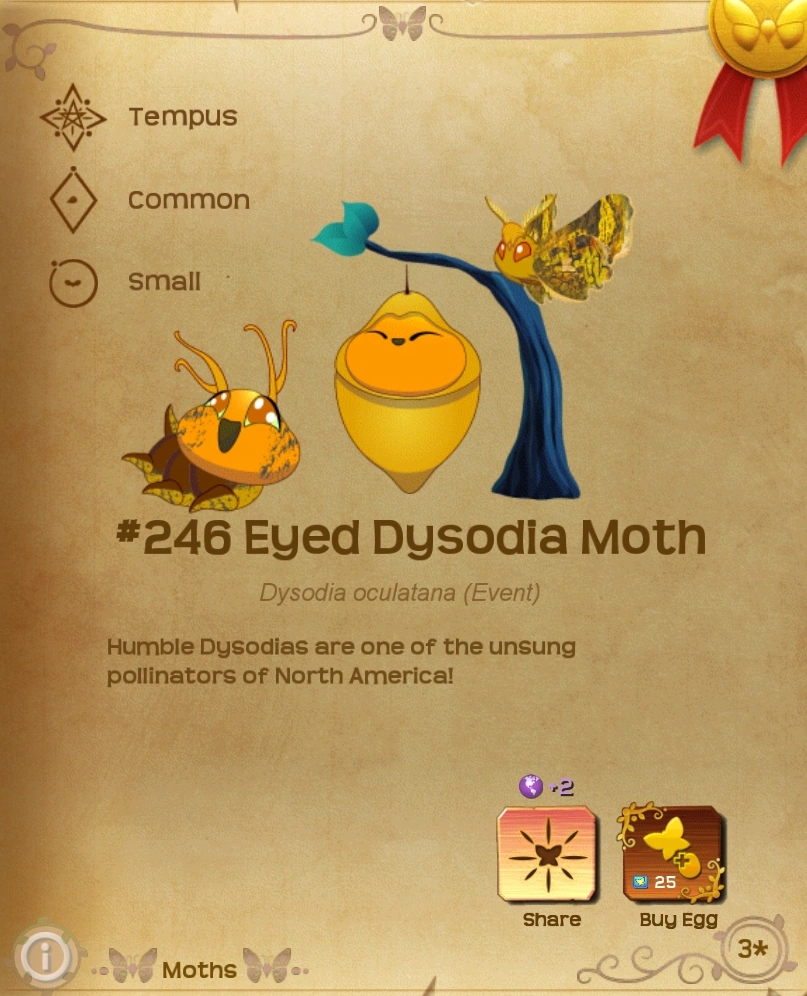 Eyed Dysodia Moth | Flutter: Starlight Wikia | Fandom
