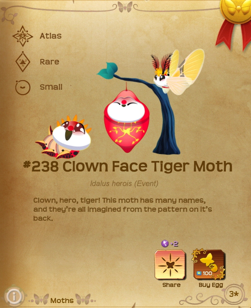 Clown Face Tiger Moth | Flutter: Starlight Wikia | Fandom