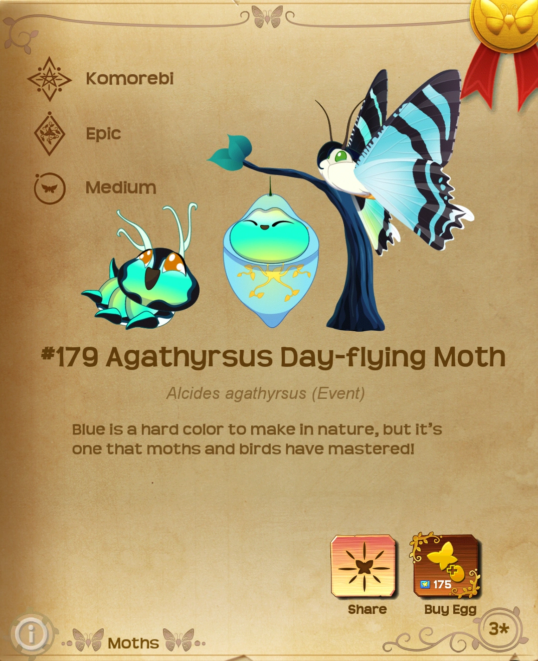 Agathyrsus Day-flying Moth | Flutter: Starlight Wikia | Fandom