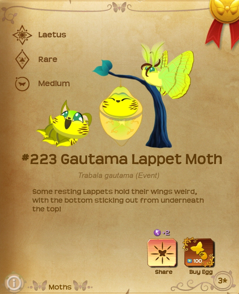 Gautama Lappet Moth | Flutter: Starlight Wikia | Fandom
