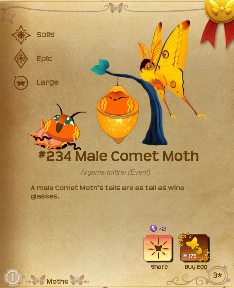 Male Comet Moth | Flutter: Starlight Wikia | Fandom