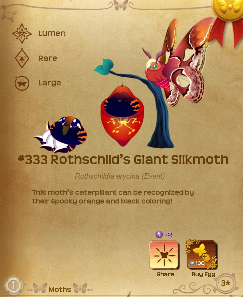 Rothschild's Giant Silkmoth | Flutter: Starlight Wikia | Fandom