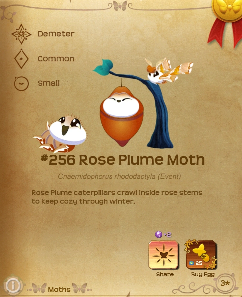 Rose Plume Moth | Flutter: Starlight Wikia | Fandom