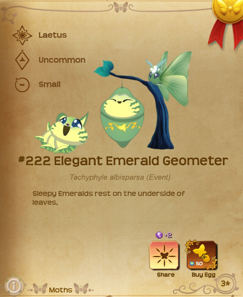 Elegant Emerald Geometer | Flutter: Starlight Wikia | Fandom
