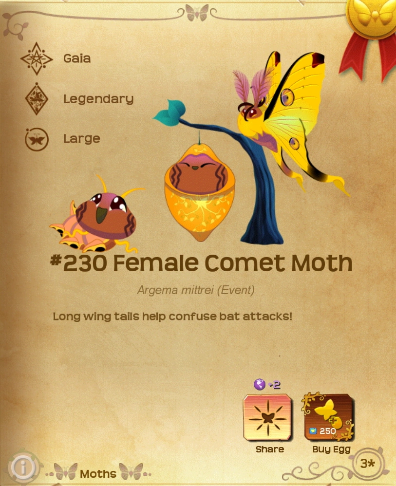 Female Comet Moth | Flutter: Starlight Wikia | Fandom