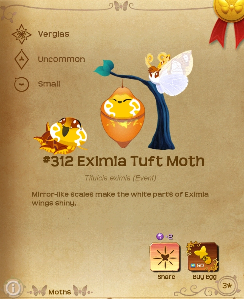 Eximia Tuft Moth | Flutter: Starlight Wikia | Fandom