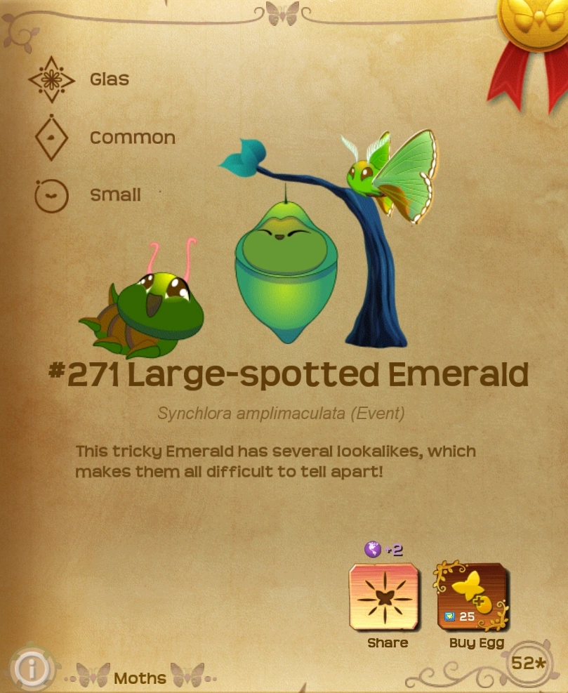 Large-spotted Emerald | Flutter: Starlight Wikia | Fandom