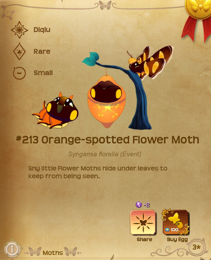 Orange-spotted Flower Moth | Flutter: Starlight Wikia | Fandom