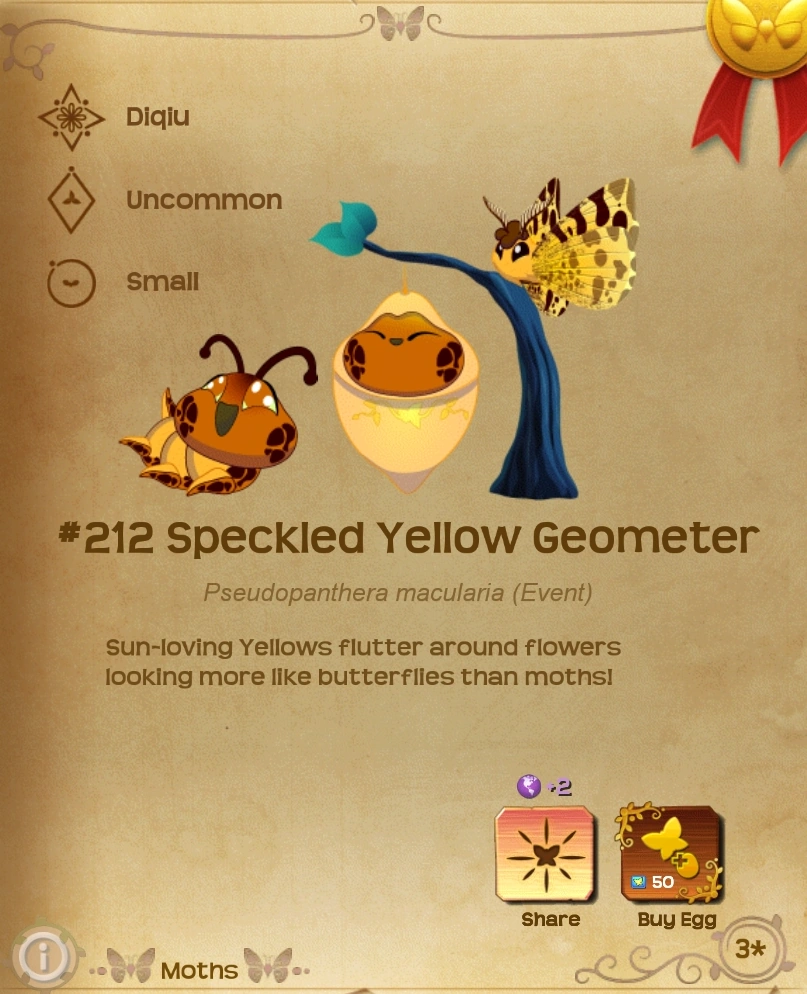Speckled Yellow Geometer | Flutter: Starlight Wikia | Fandom