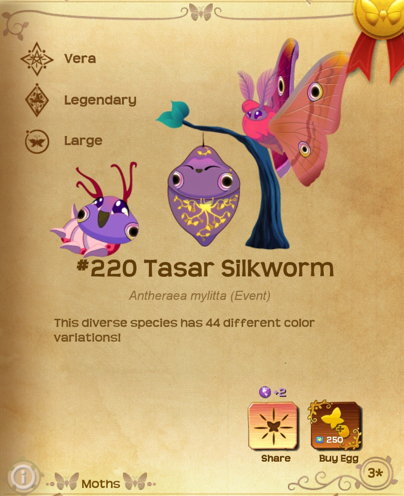 Tasar Silkworm | Flutter: Starlight Wikia | Fandom