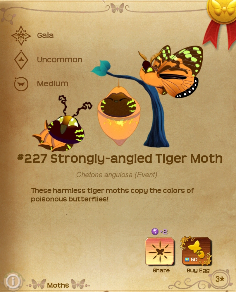 Strongly-angled Tiger Moth | Flutter: Starlight Wikia | Fandom