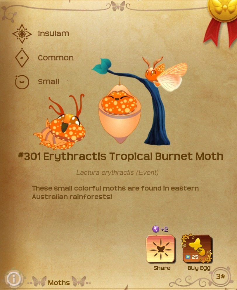 Erythractis Tropical Burnet Moth | Flutter: Starlight Wikia | Fandom