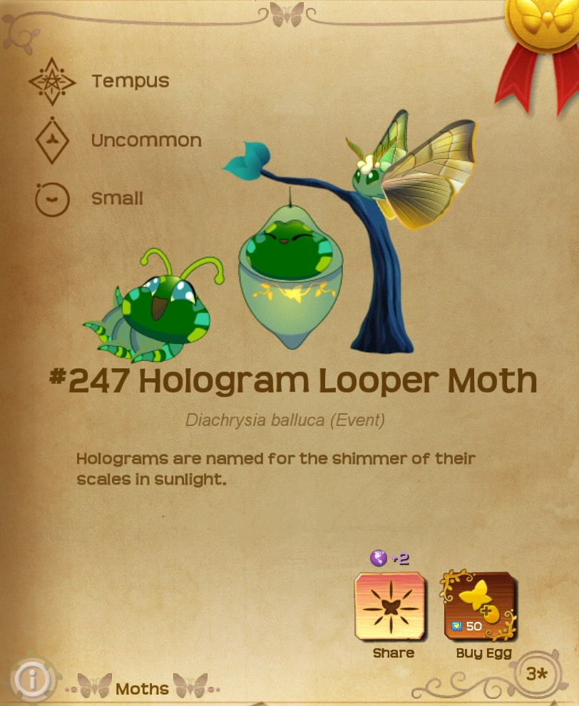 Hologram Looper Moth | Flutter: Starlight Wikia | Fandom