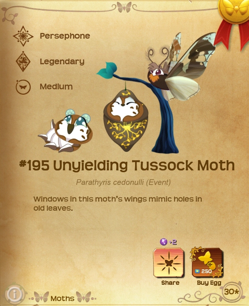Unyielding Tussock Moth | Flutter: Starlight Wikia | Fandom