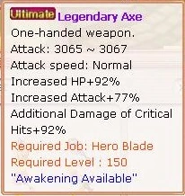 II WEA AXE CFLYFF | Flyff Awaken Wiki | Fandom