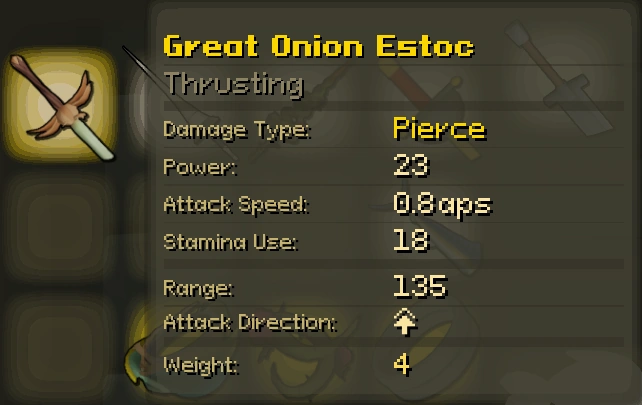 Great Onion Estoc | FlyKnight Wiki | Fandom