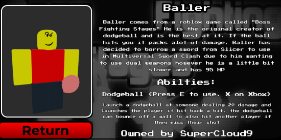 Info: Baller | Multiversal Sword Clash Wiki | Fandom