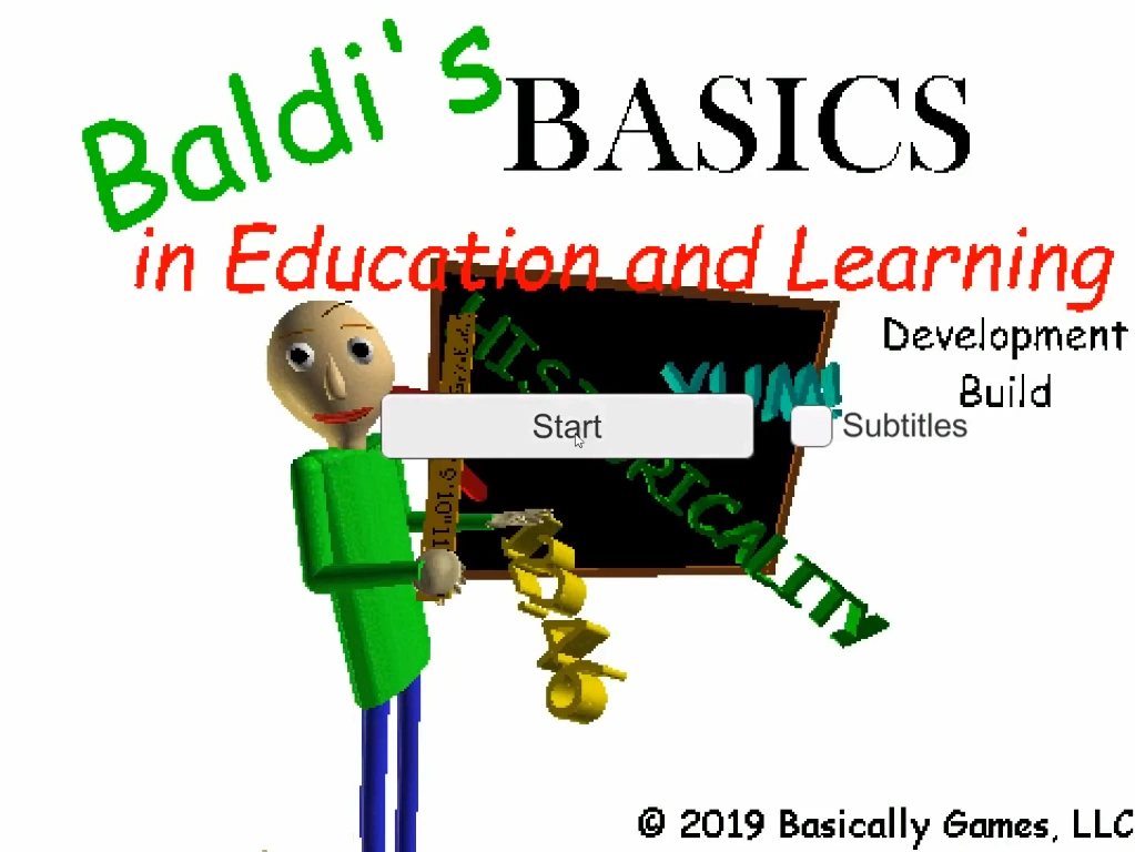 Baldi's Basics in Education and Learning: Development Build ...