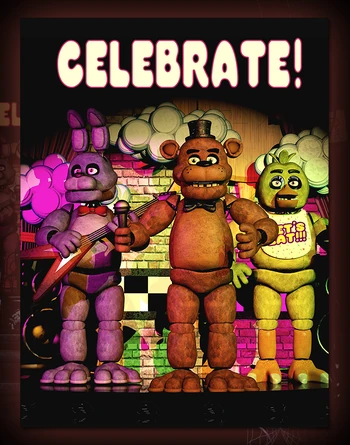 SANSHEE Celebrate Poster | FNaF Merch Wiki | Fandom