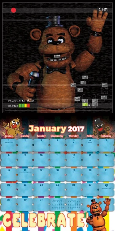 FNaF 2017 Calendar | FNaF Merch Wiki | Fandom