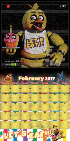 FNaF 2017 Calendar | FNaF Merch Wiki | Fandom