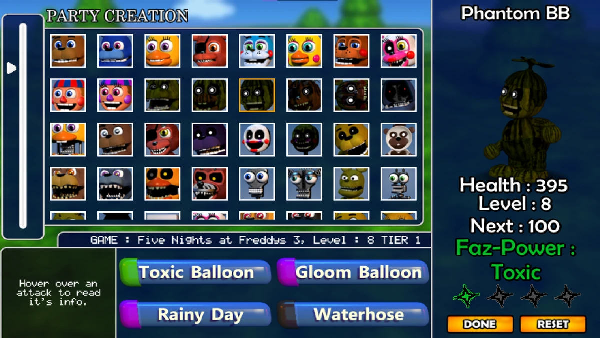 PARTY CREATION | Fnaf World Refreshed Wiki | Fandom