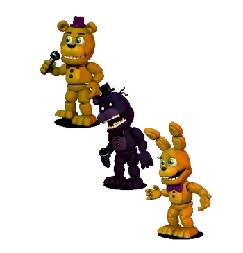 Shadow Freddy, Fredbear and Spring Bonnie | FNAF World Simulator Wikia ...