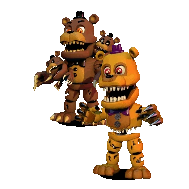 Nightmare Freddy and Nightmare Fredbear | FNAF World Simulator Wikia ...