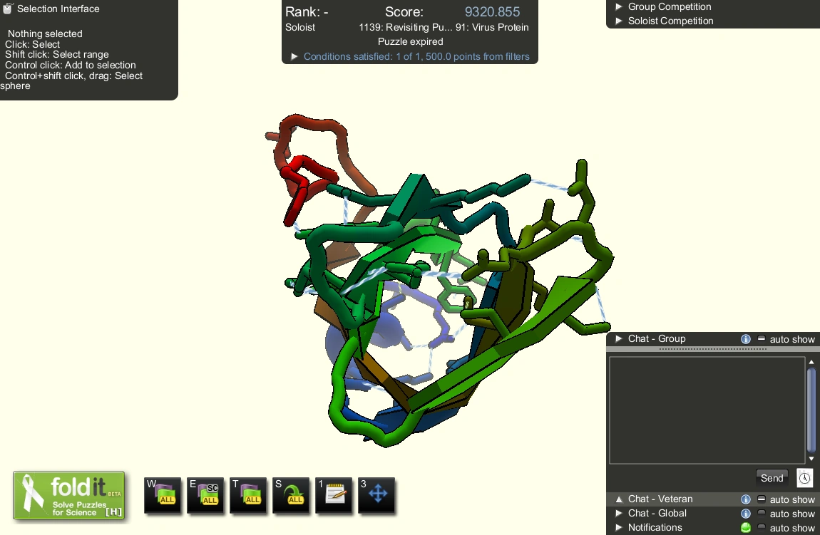 Revisiting puzzle/91: Virus Protein | Foldit Wiki | Fandom