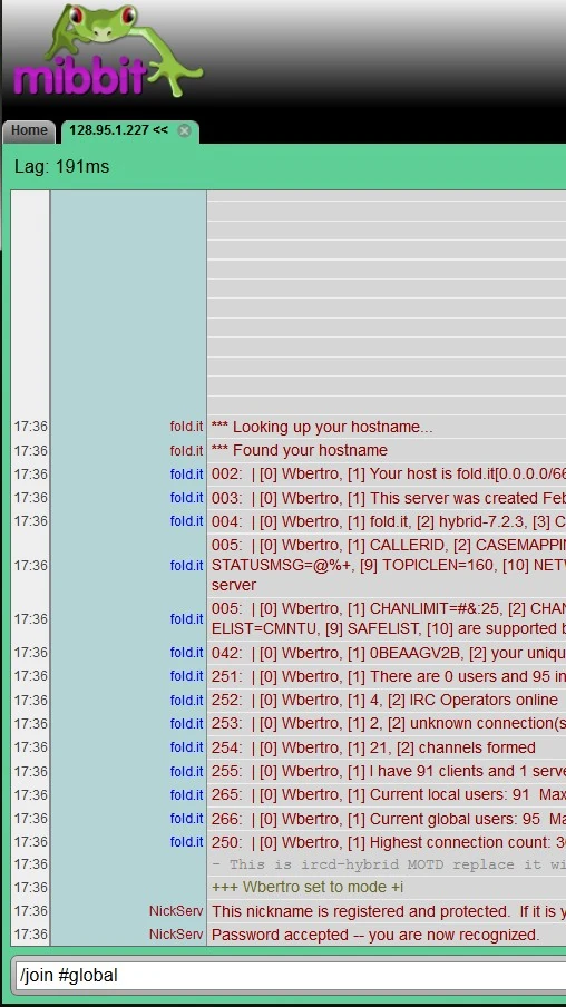 IRC Set up - MIBBIT ( web based IRC) | Foldit Wiki | Fandom