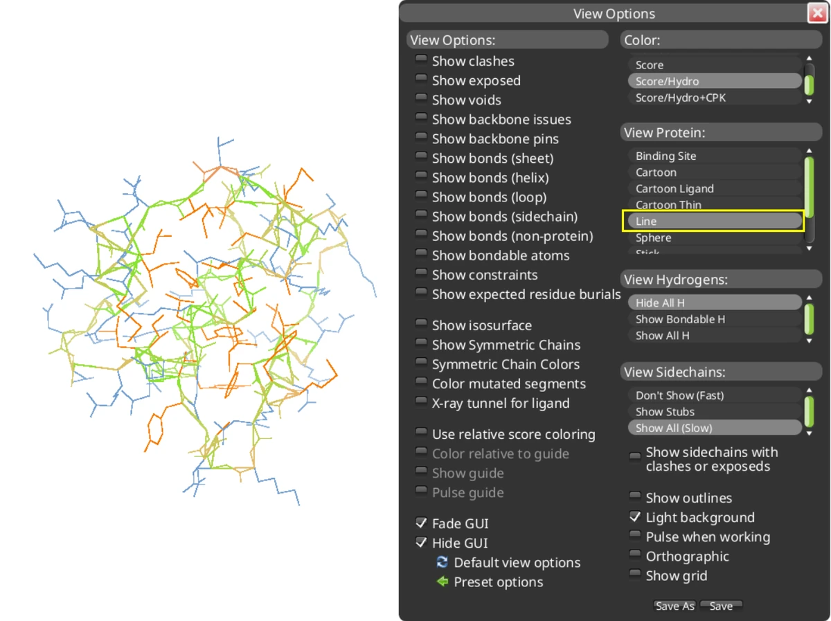 View options/View Protein/Line | Foldit Wiki | Fandom