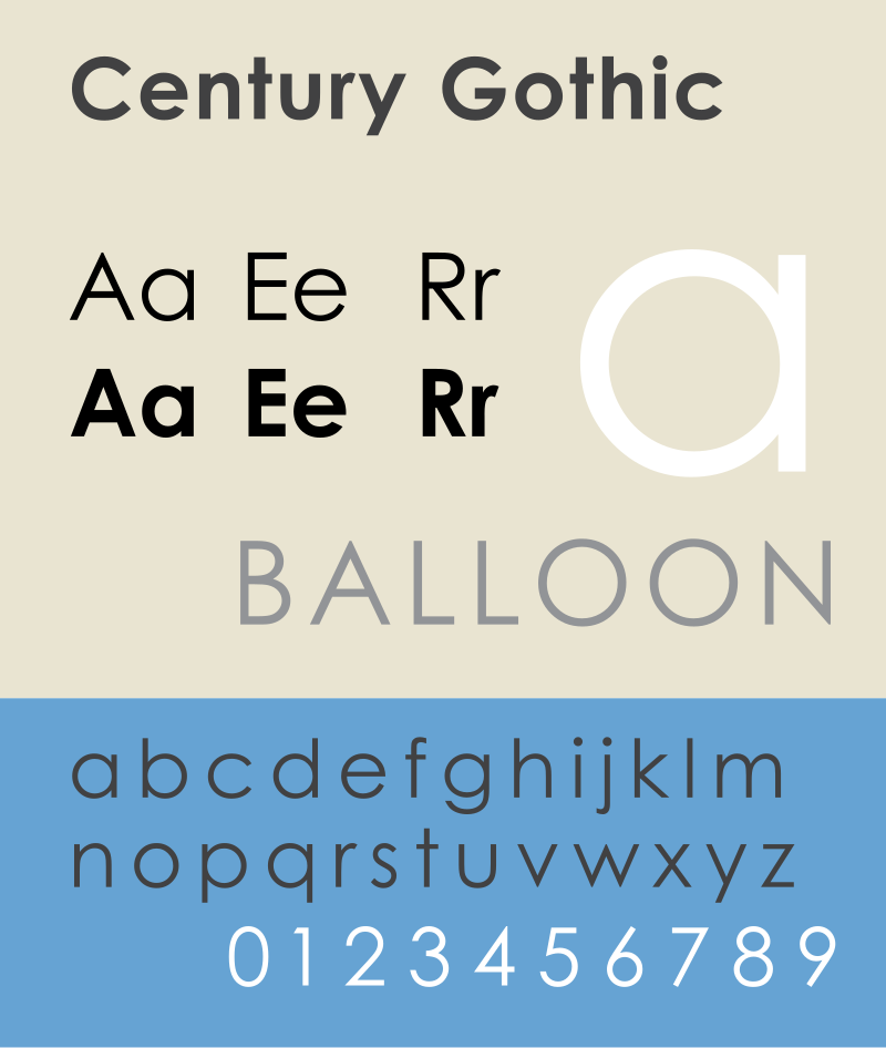 Century Gothic | Fonts Wiki | Fandom