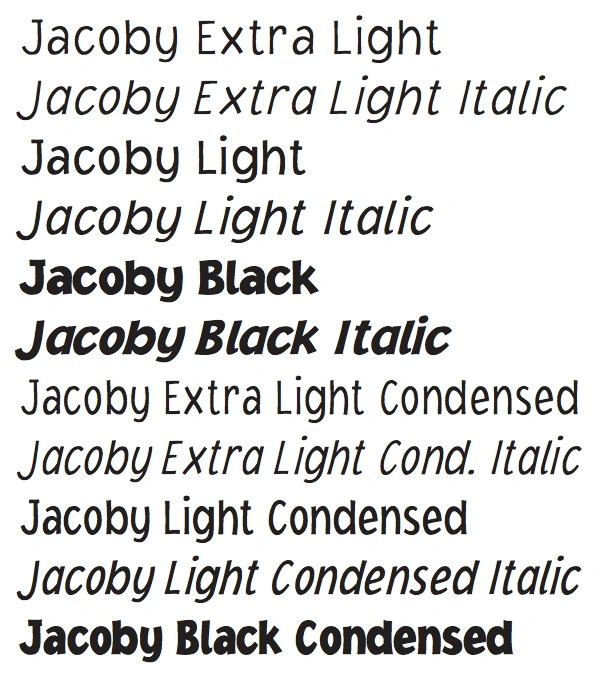 Jacoby | Font Wiki | Fandom