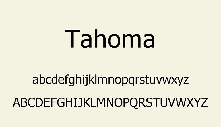 Tahoma | Font Wiki | Fandom