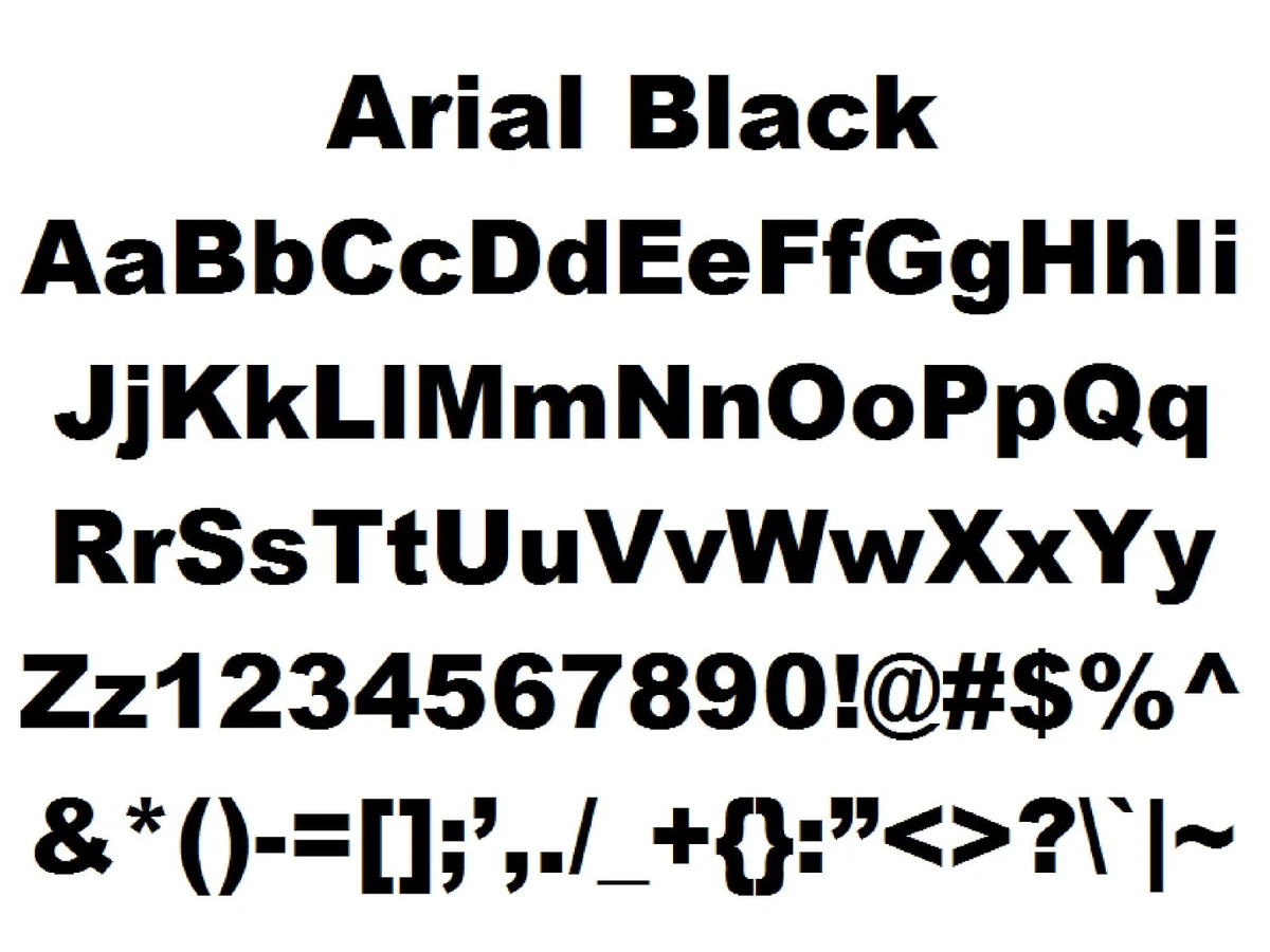 Arial Black | Font Wiki | Fandom