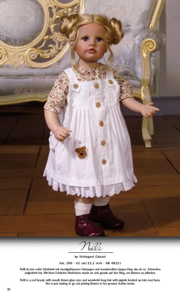 2008 NELLI - Gotz Artist Doll Designed by HILDEGARD GUNZEL - 08 48221 ...