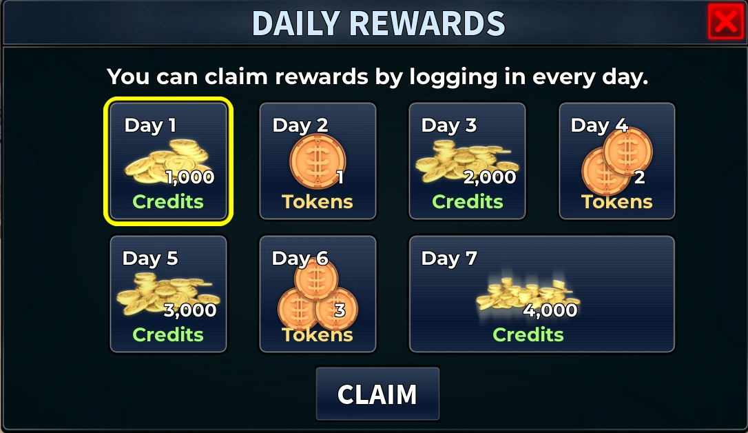 Daily Rewards | FORCE BATTLEGROUNDS Wiki | Fandom