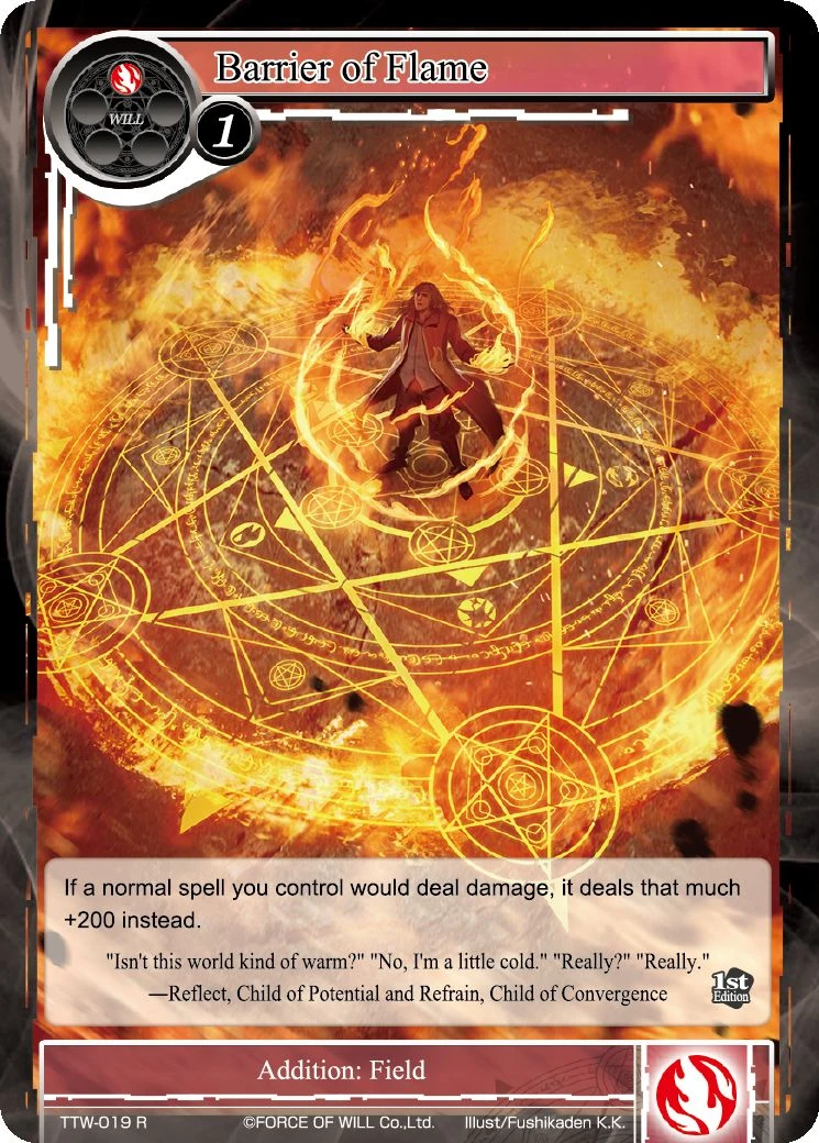 Barrier of Flame | Force of Will TCG Wiki | Fandom
