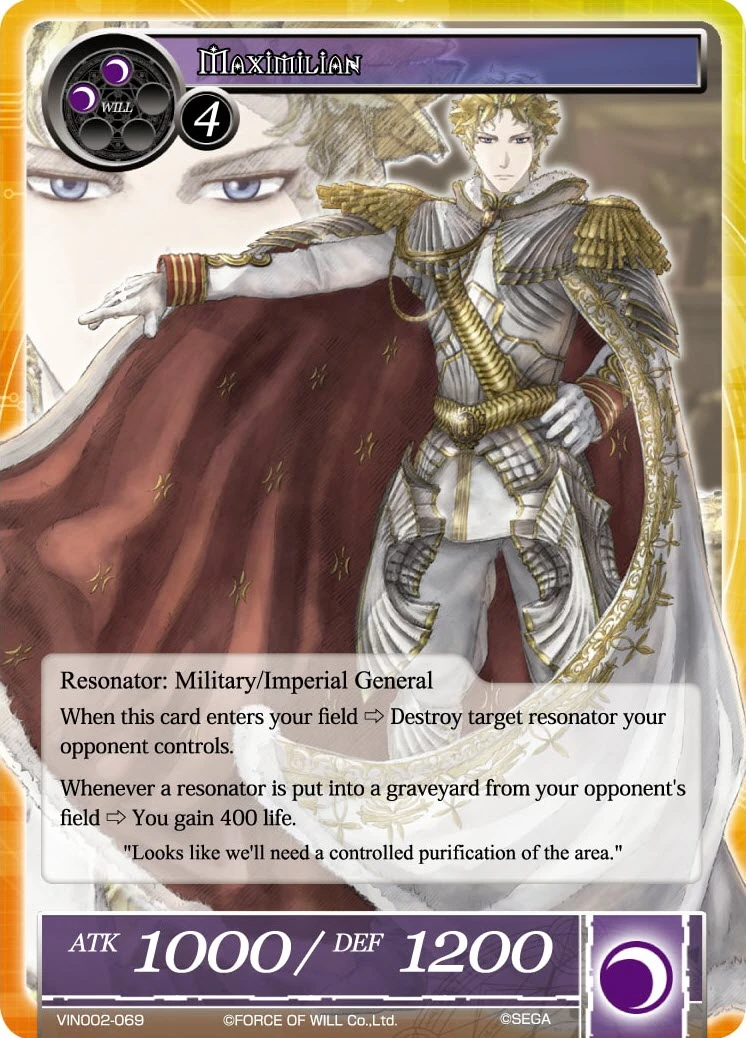 Maximilian | Force of Will TCG Wiki | Fandom