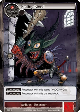 Boiling Blood | Force of Will TCG Wiki | Fandom