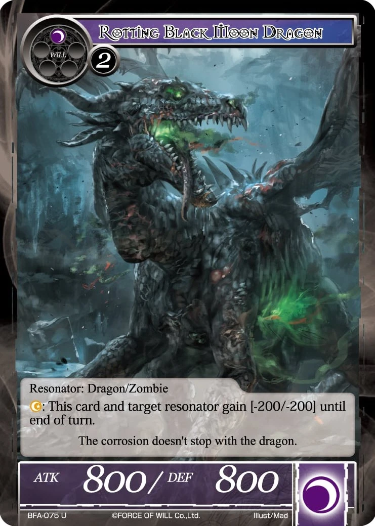 Rotting Black Moon Dragon | Force of Will TCG Wiki | Fandom