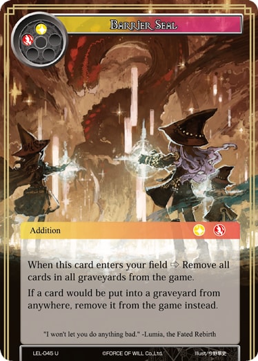 Barrier Seal Force Of Will Tcg Wiki Fandom