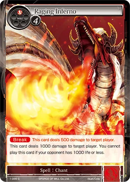 Raging Inferno | Force of Will TCG Wiki | Fandom