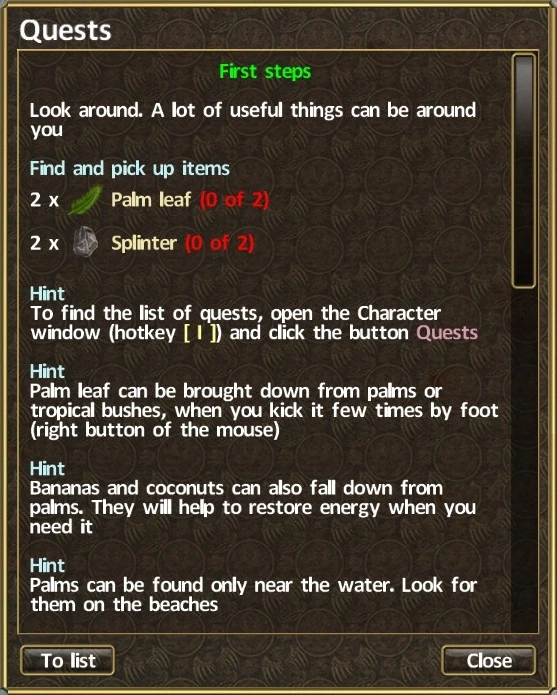 First steps (Quest) | Force of Nature Wiki | Fandom