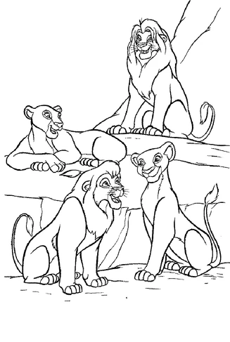 kiara and kovu coloring pages