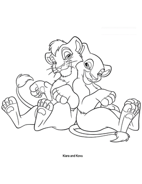 lion king 2 coloring pages kiara and kovu